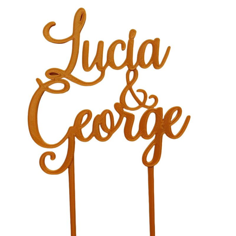 Cake topper de boda: Nombres de los Novios - Personaliza Gratis