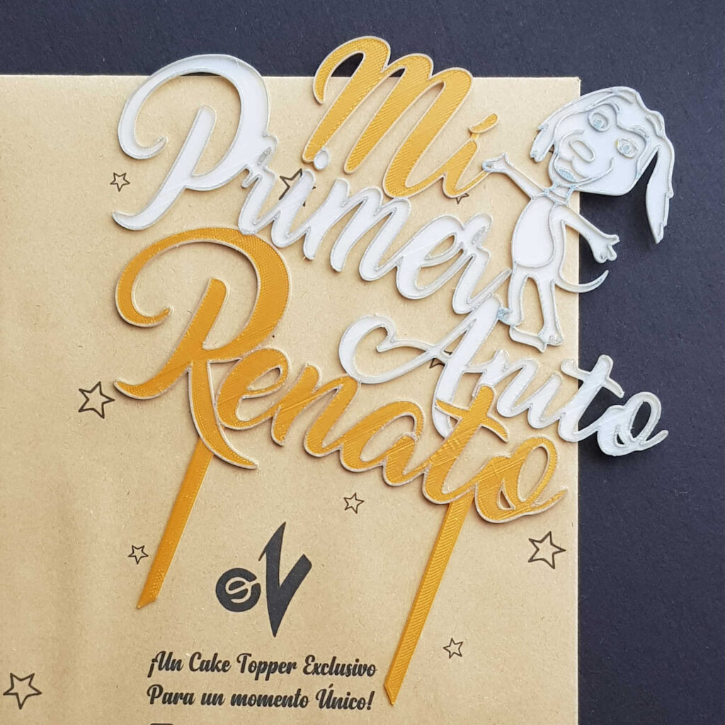 Cake Topper Perro Chocolo para cumpleaños - Personaliza Ahora