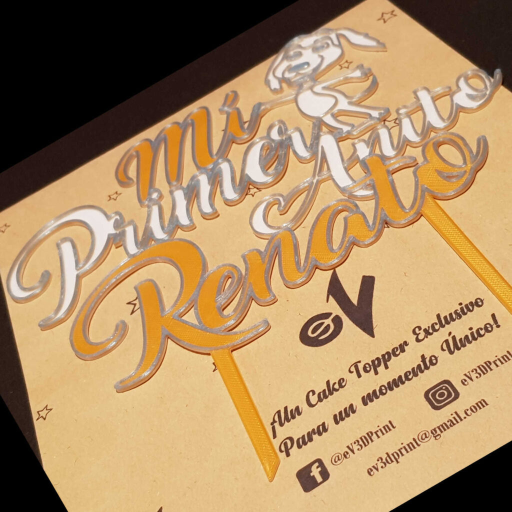 Cake Topper Perro Chocolo para cumpleaños - Personaliza Ahora