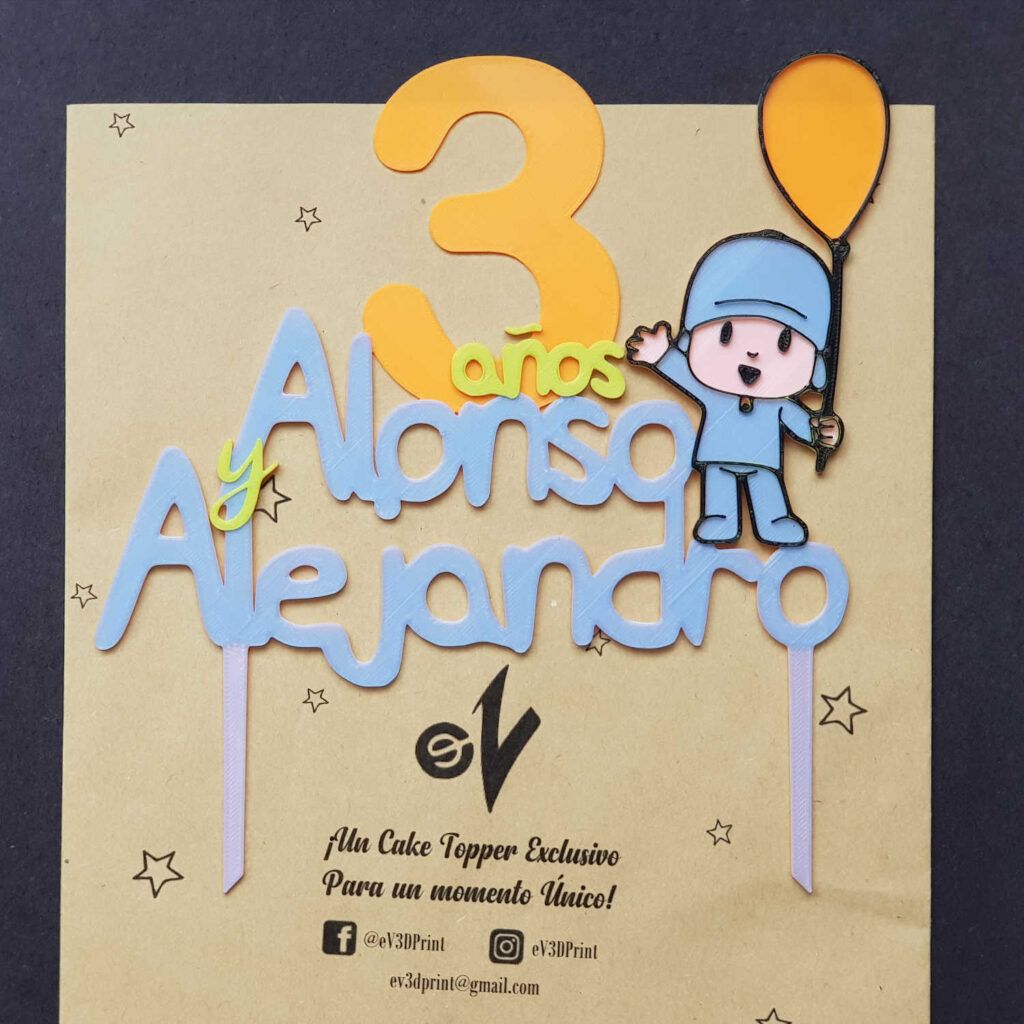 Cake Topper Pocoyo para cumpleaños - Personaliza Ahora