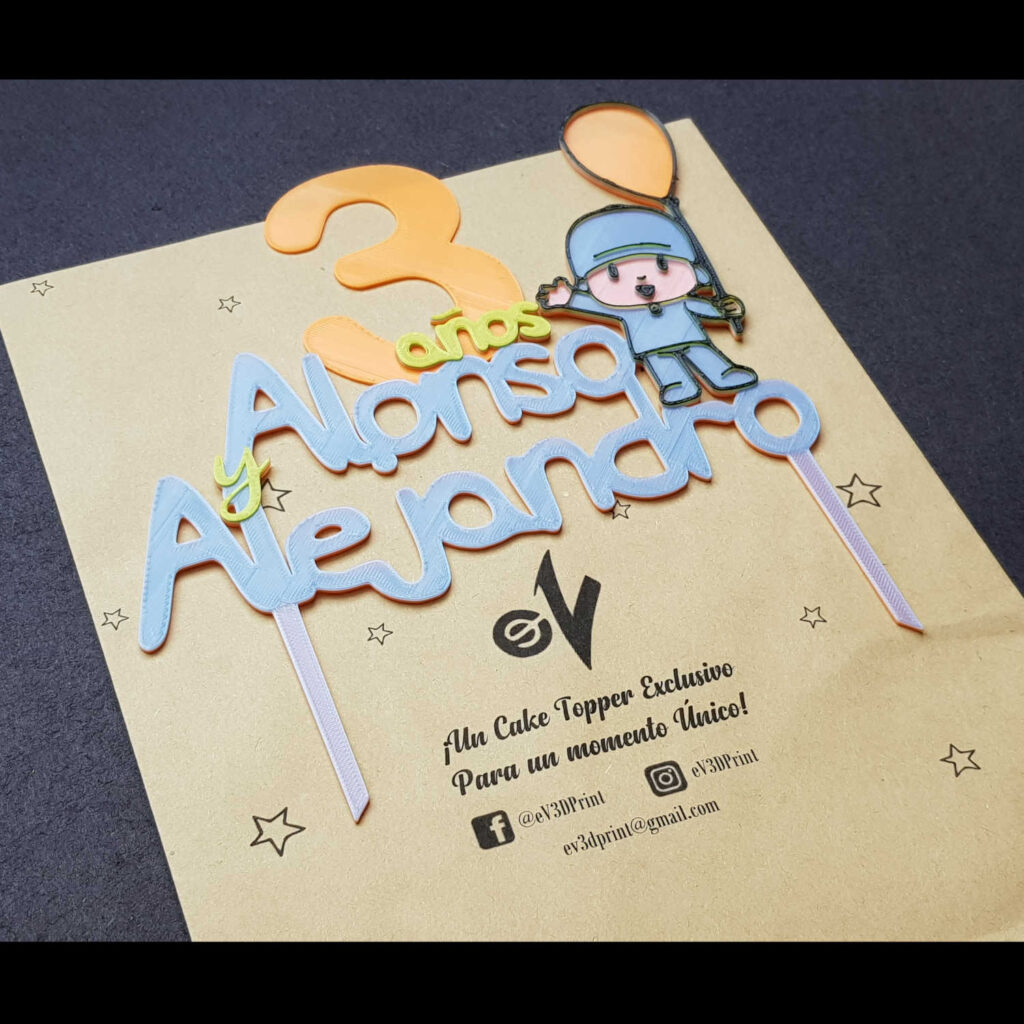 Cake Topper Pocoyo para cumpleaños - Personaliza Ahora