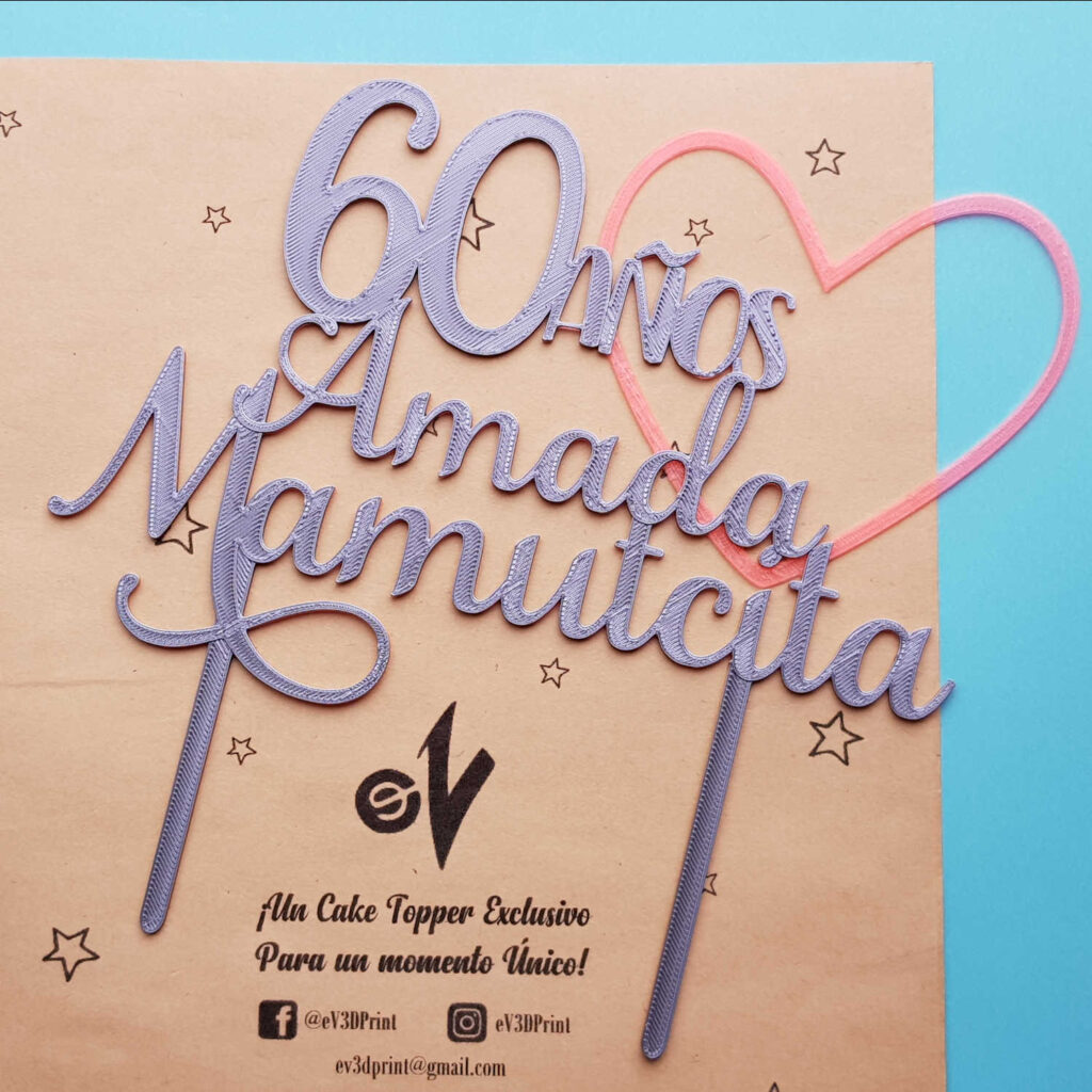 Cake Topper con Dos Nombres y Edad - Personaliza Ahora