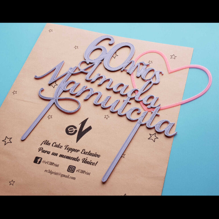 Cake Topper con Dos Nombres y Edad - Personaliza Ahora