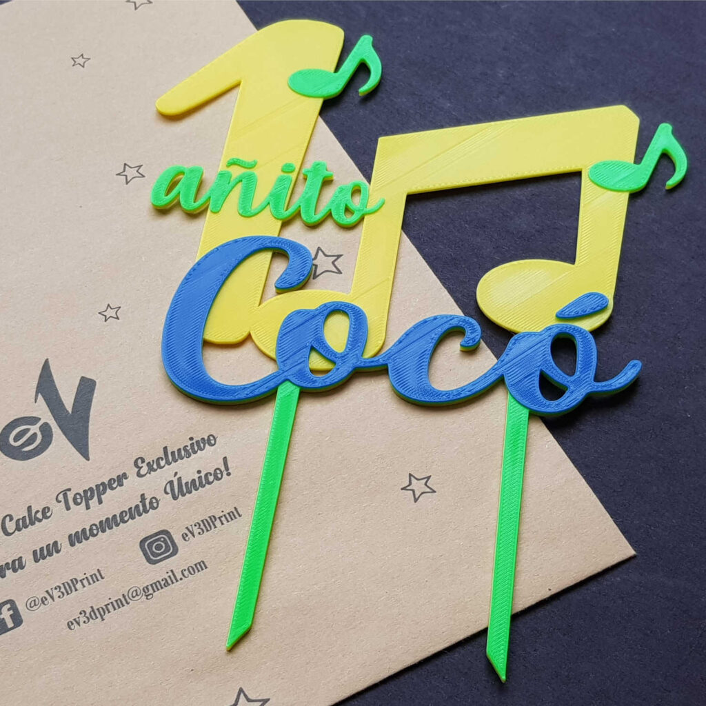 Cake Topper Notas Musicales para cumpleaños - Personaliza Ahora