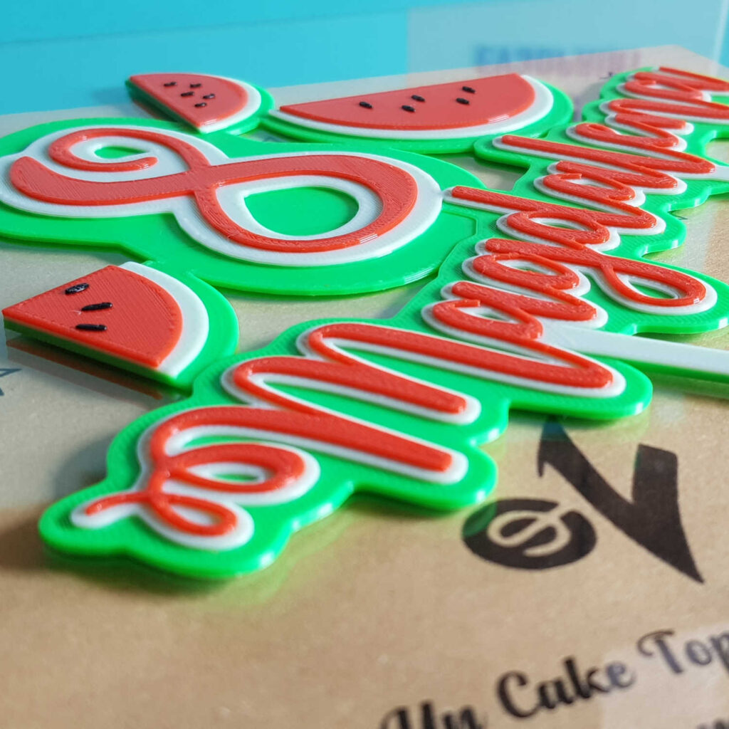 Cake Topper Sandia para cumpleaños - Personaliza Ahora